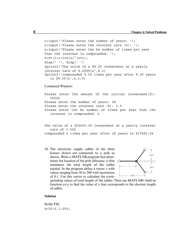 Solution of matlab chapter 4 | PDF | Chemistry | Science