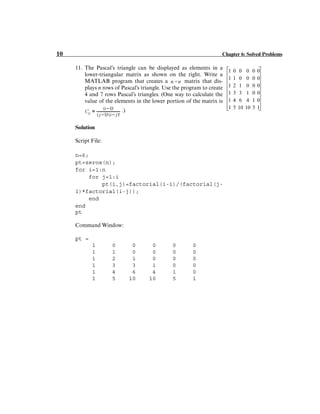 Solution of matlab chapter 6 | PDF
