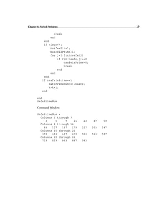Solution of matlab chapter 6 | PDF