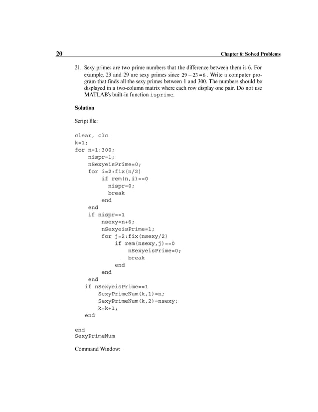 Solution of matlab chapter 6 | PDF