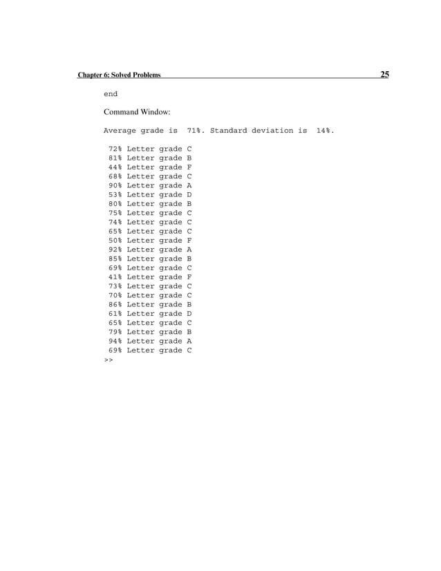 Solution of matlab chapter 6 | PDF