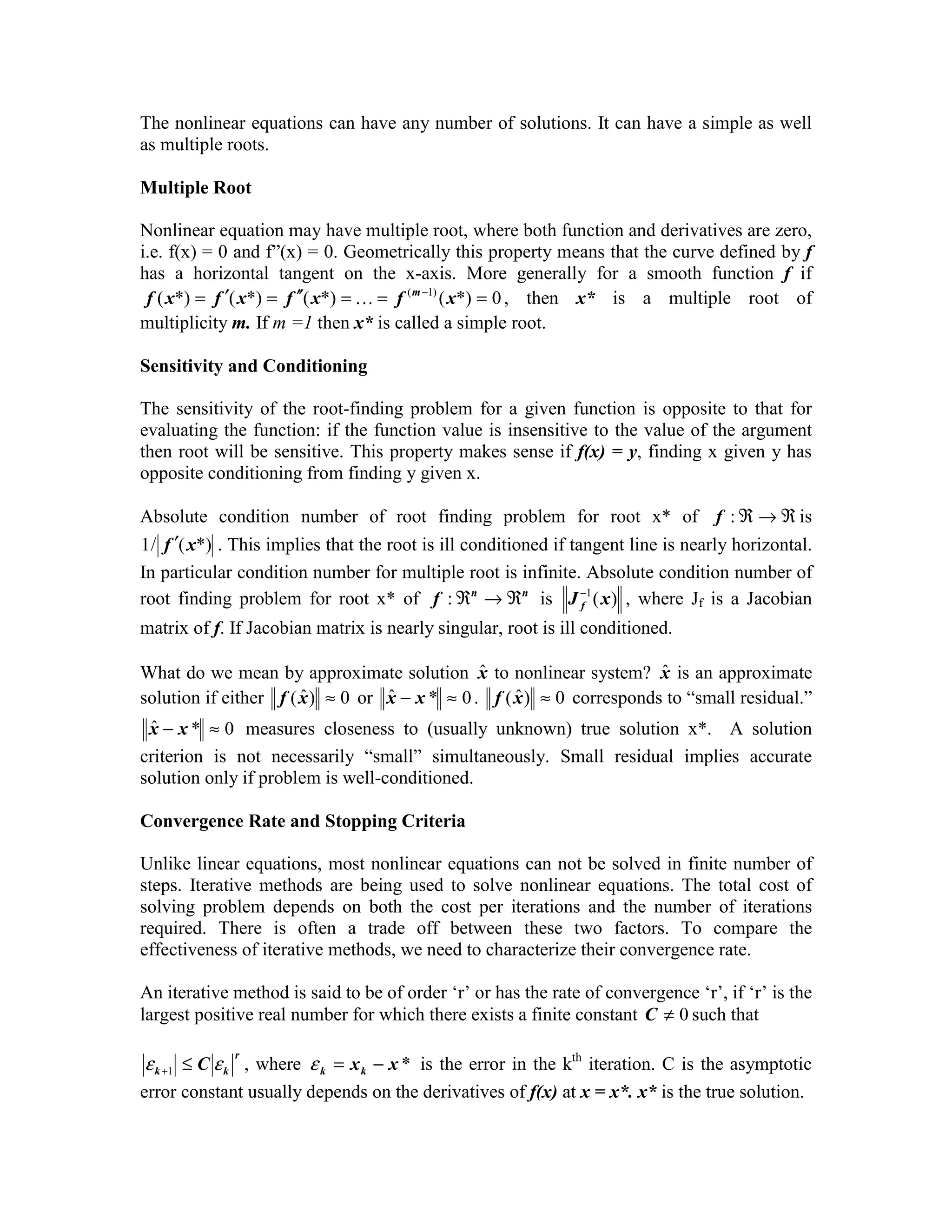 Solution Of Nonlinear Equations Pdf