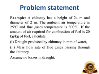 Solution of numerical problem on chimney draught - part 1 (notes) | PDF