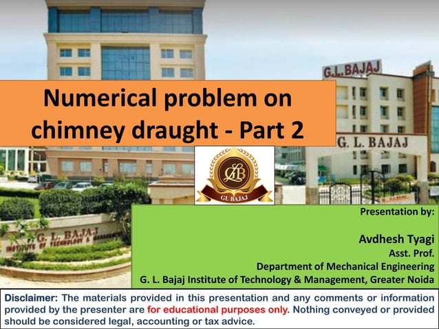 Solution of numerical problem on chimney draught - Part 2 (Notes) | PDF ...
