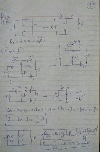 Electric Circuits Class (Solution of Problem set C) | PDF