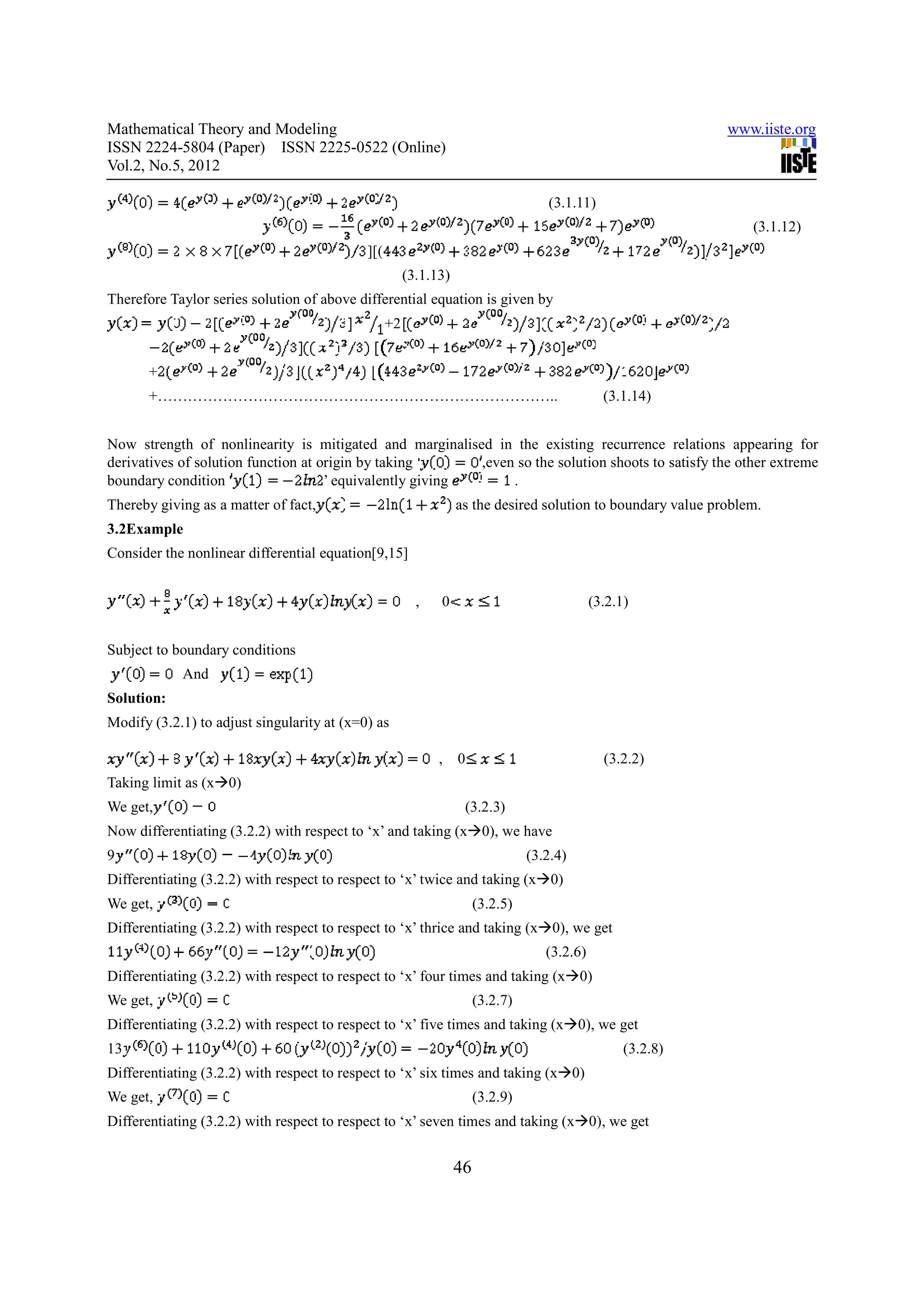 Solution of second order nonlinear singular value problems | PDF
