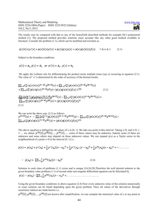 Solution of second order nonlinear singular value problems | PDF