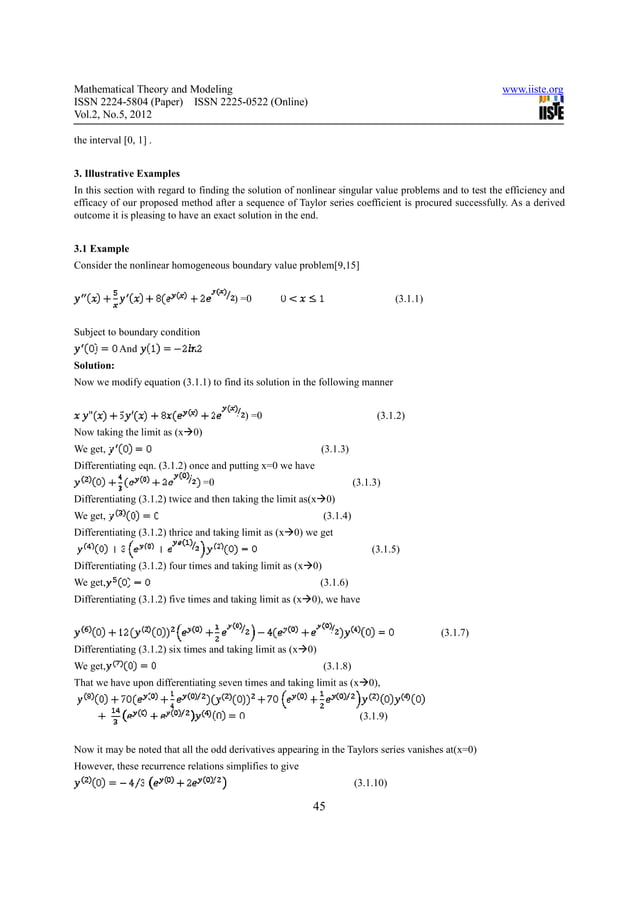 Solution of second order nonlinear singular value problems | PDF