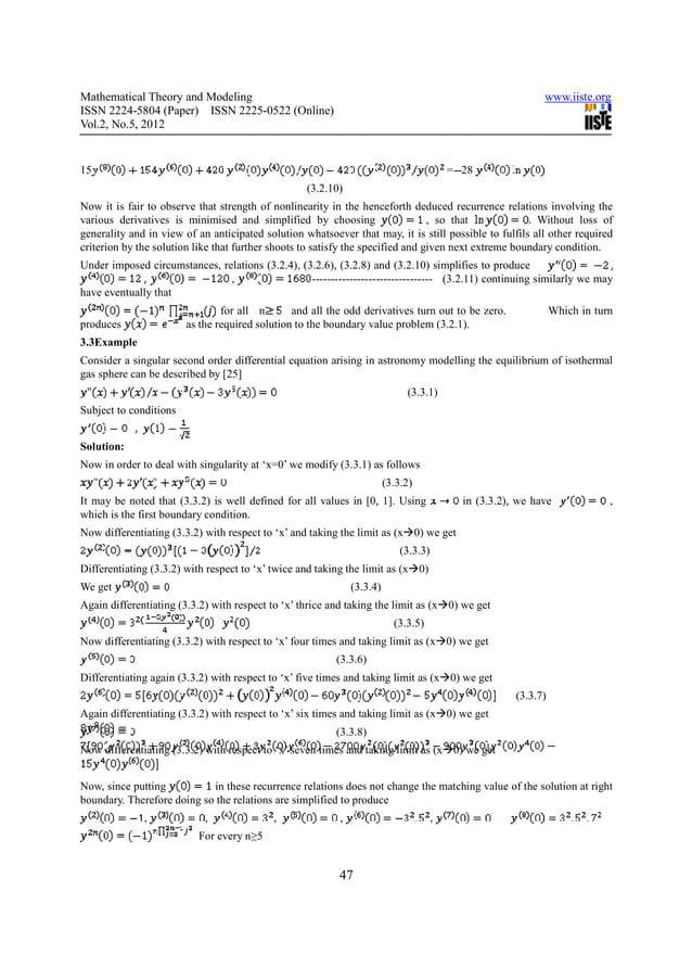 Solution of second order nonlinear singular value problems | PDF
