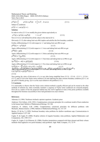Solution of second order nonlinear singular value problems | PDF