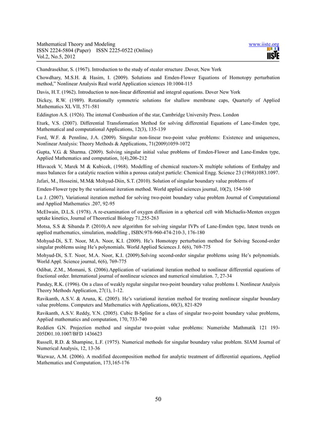 Solution of second order nonlinear singular value problems | PDF
