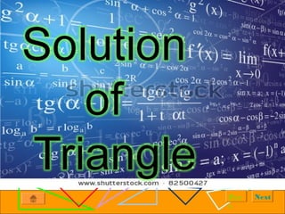 Solution of triangle | PPT