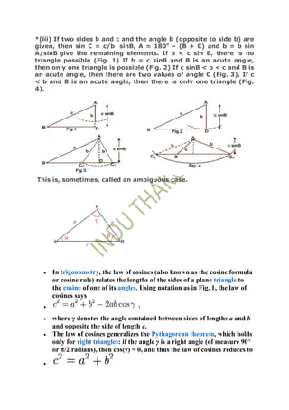 Solution of triangles | DOCX