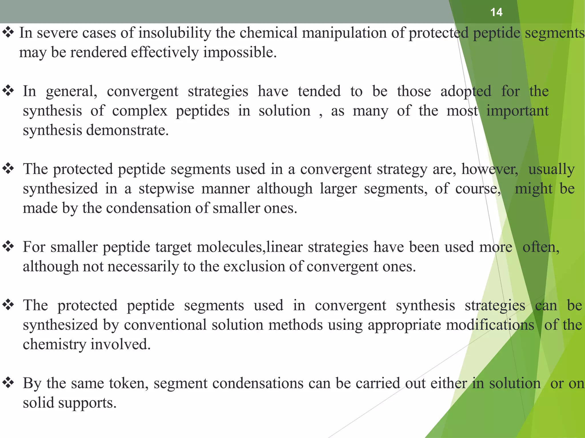 Solution phase peptide synthesis | PPTX