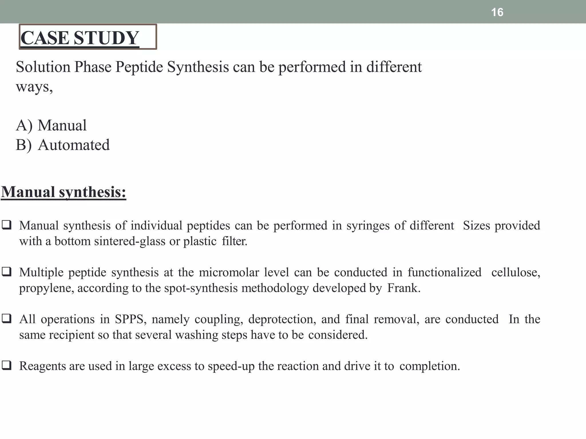 Solution phase peptide synthesis | PPTX