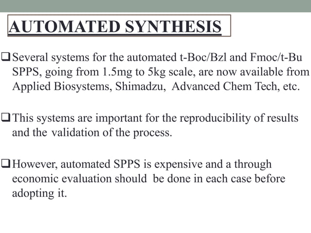 Solution Phase Peptide Synthesis Pptx Chemistry Science