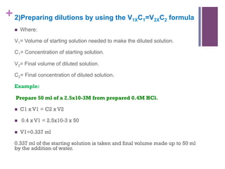 Chemical Laboratory Solution Preparation Presentation | PDF