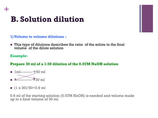 Chemical Laboratory Solution Preparation Presentation | PPT