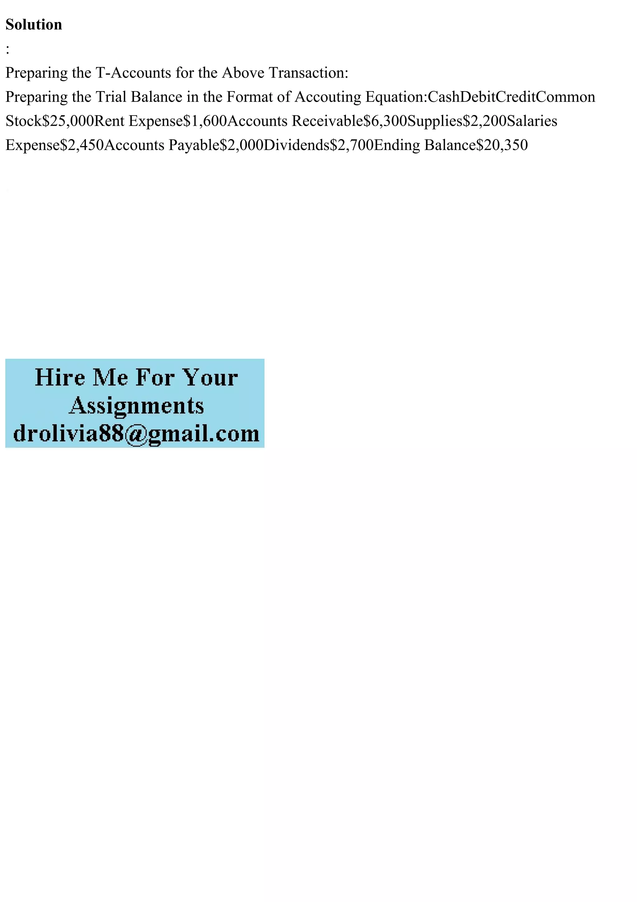 SolutionPreparing the T-Accounts for the Above TransactionPrep.pdf