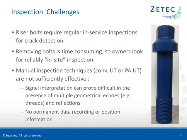 Solution: Riser Bolt Inspection | PPTX