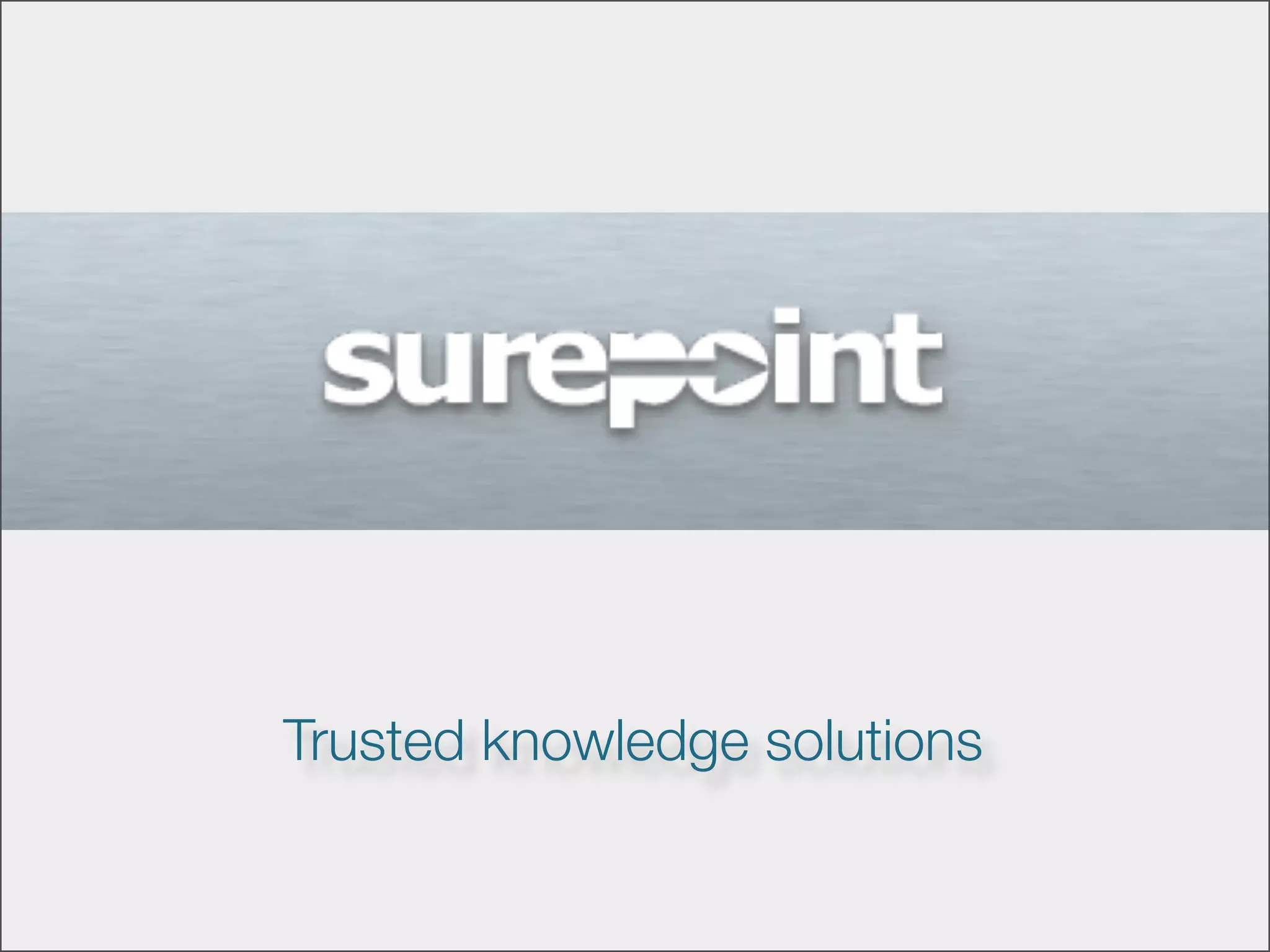 Surepoint solutions | PPT