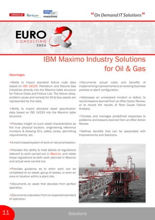 IBM Maximo Asset Management Solutions. Professional & Expert Services ...