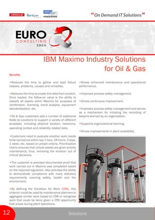 IBM Maximo Asset Management Solutions. Professional & Expert Services ...