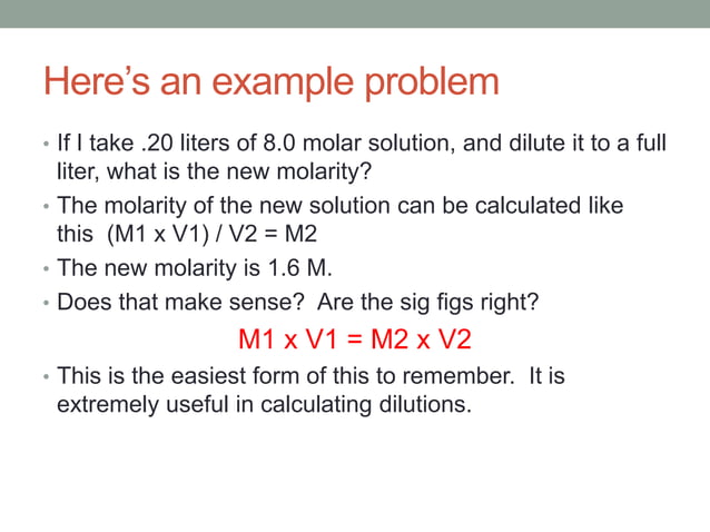 Solutions, Molarity, Molality | PPTX | Chemistry | Science