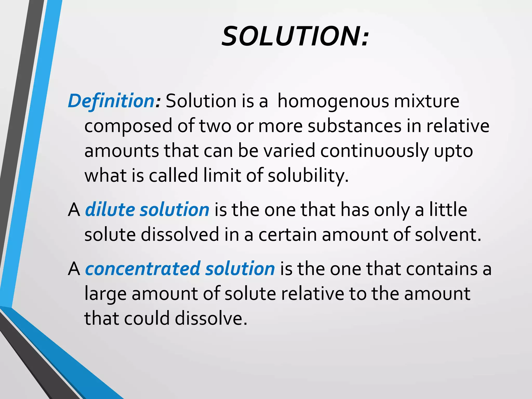 Preparation Of Solutions | PPTX
