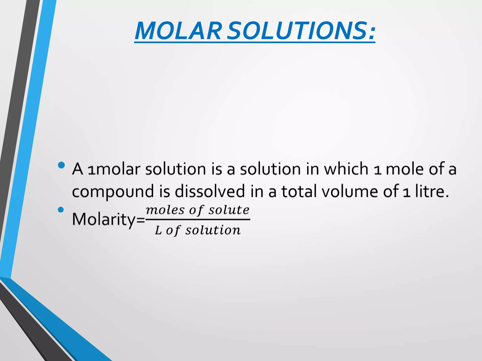 Preparation Of Solutions | PPTX