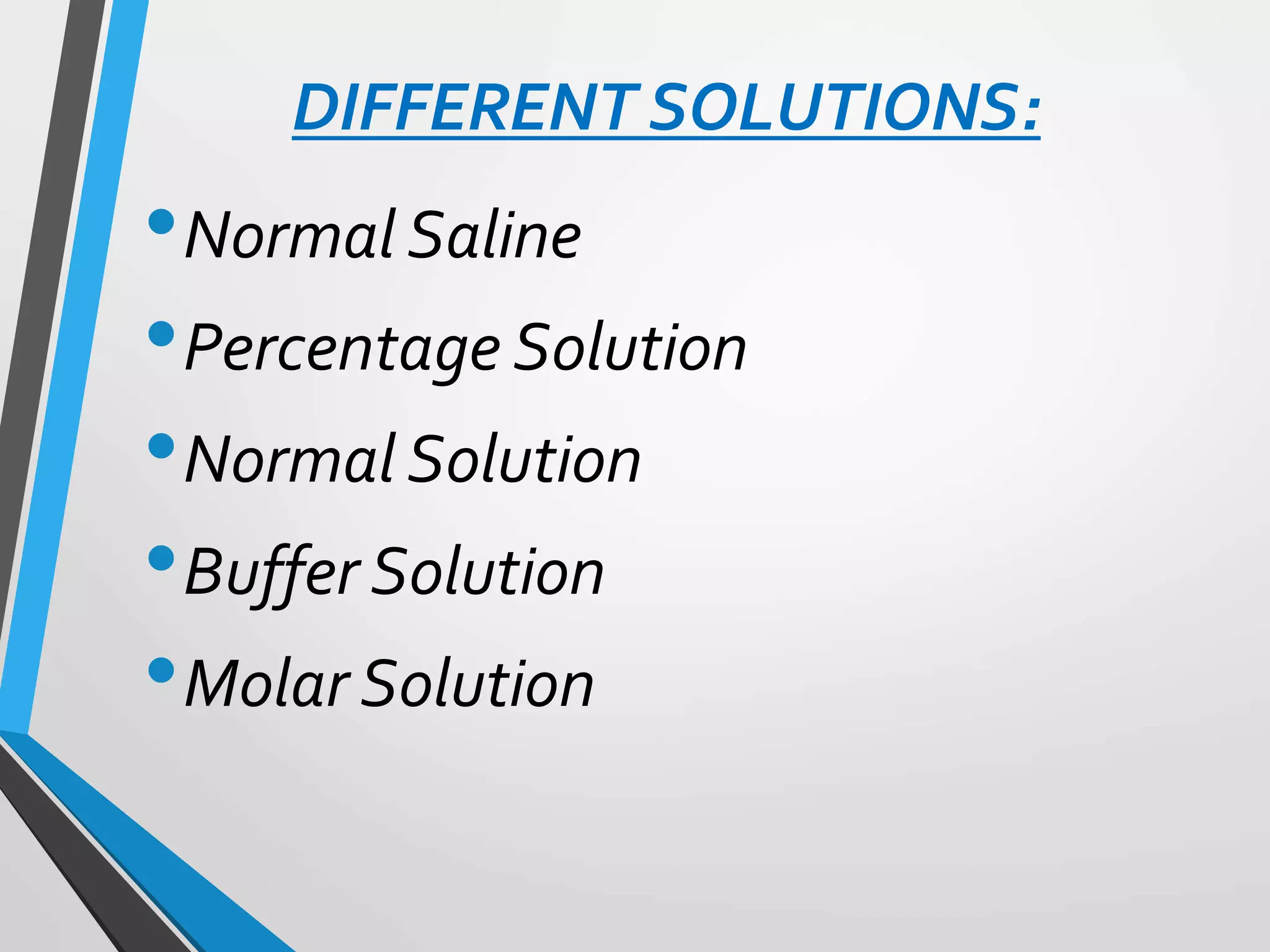 Preparation Of Solutions | PPTX