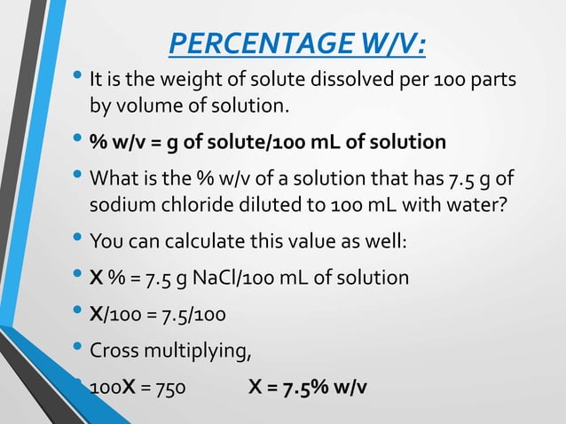 Preparation Of Solutions | PPTX | Chemistry | Science