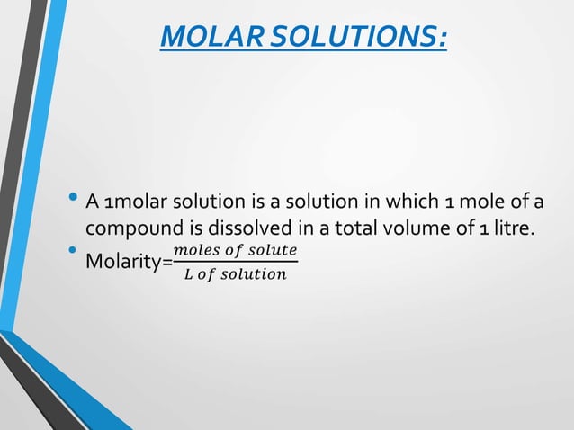 Preparation Of Solutions | PPTX | Chemistry | Science