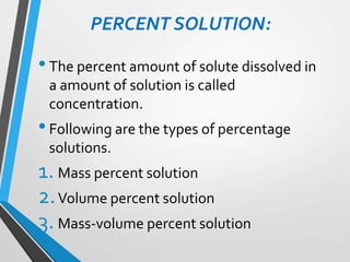 Preparation Of Solutions | PPTX