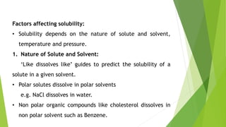 1st Lecture on Solutions | Chemistry Part I | 12th Science | PPT
