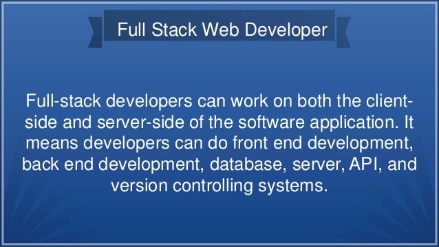 Full Stack Web Developer | PPT