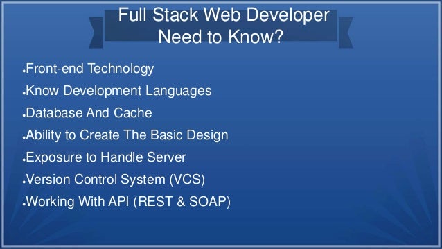 Full Stack Web Developer | PPT