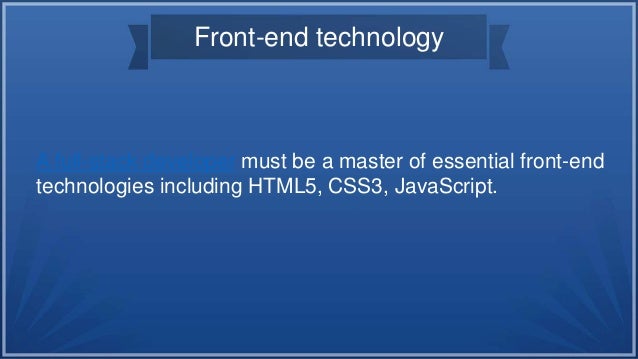 Full Stack Web Developer | PPT