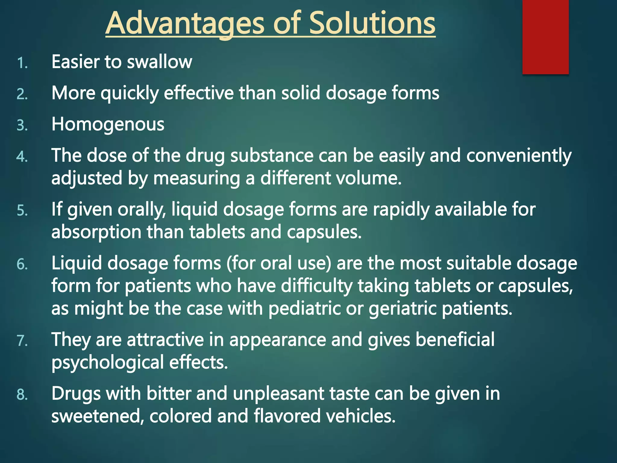 Solutions pharmaceutics slides | PPTX