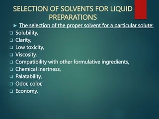 Solutions pharmaceutics slides | PPTX