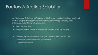 Solutions, Types of Solutions, Properties of Solutions | PPTX