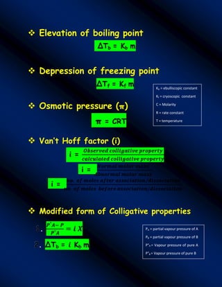 Solutions - formula sheet.pdf 12TH IMPORTANT FORMULA SHEET CHAP 3 ...