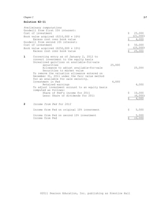 Solutions Manual for Advanced Accounting 11th Edition by Beams | PDF