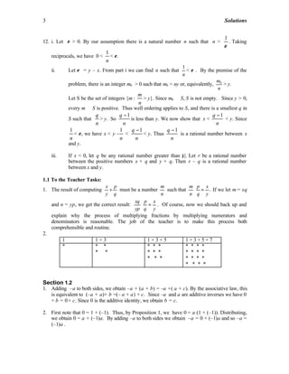 Abstract Algebra Solutions