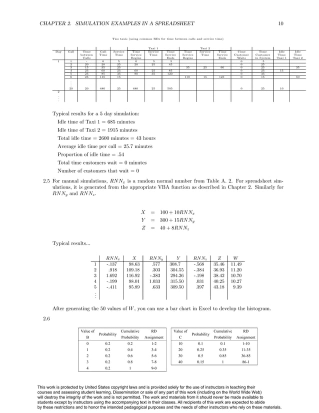 Solutions Manual for Discrete Event System Simulation 5th Edition by Banks | PDF | Homework and ...