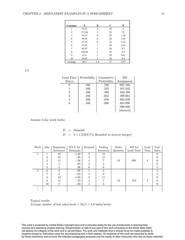Solutions Manual for Discrete Event System Simulation 5th Edition by Banks | PDF | Homework and ...