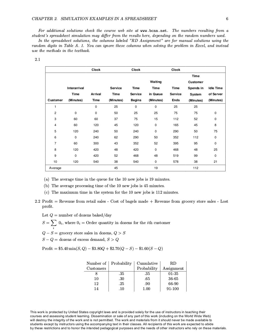Solutions Manual for Discrete Event System Simulation 5th Edition by