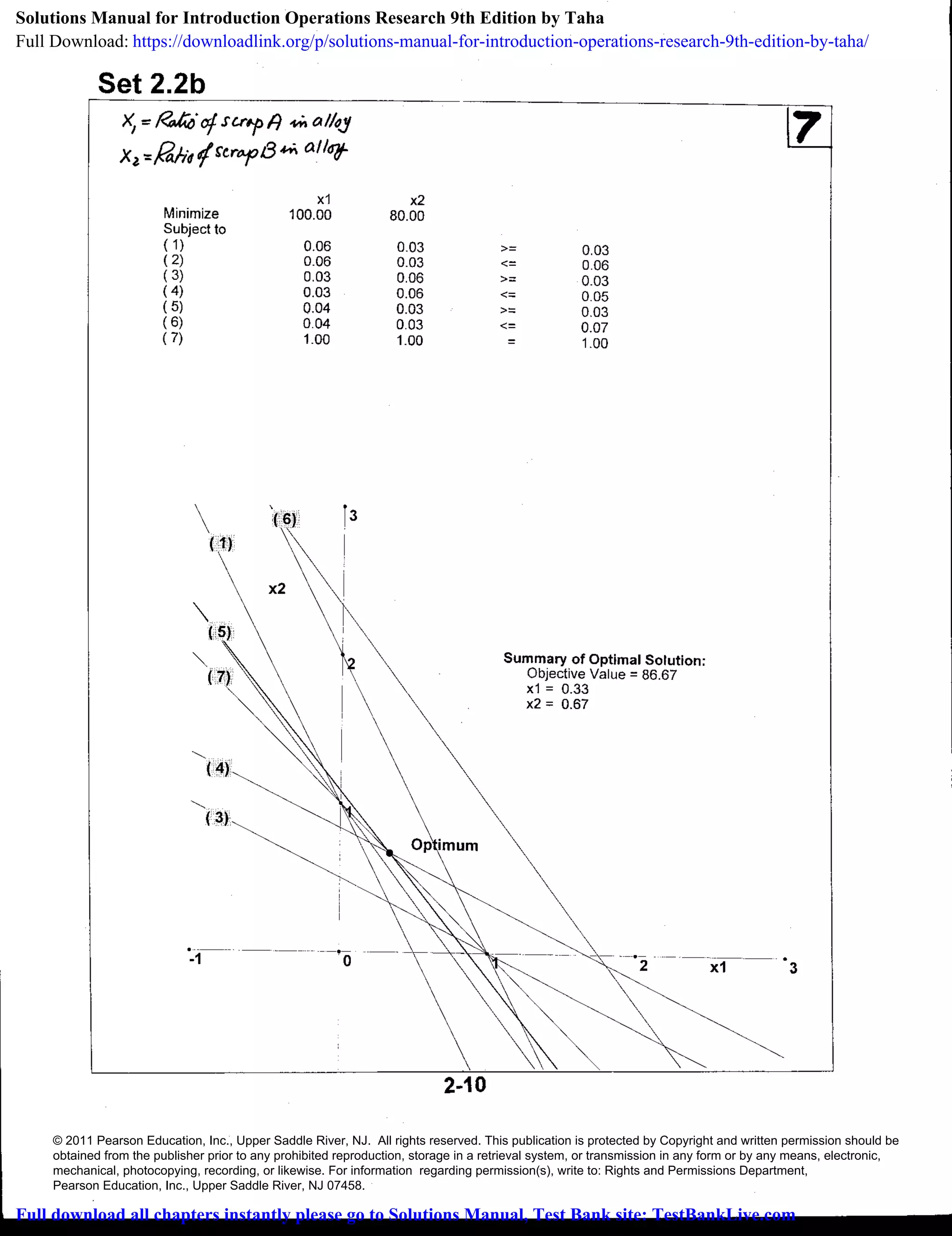 Solutions Manual for Introduction Operations Research 9th Edition by ...