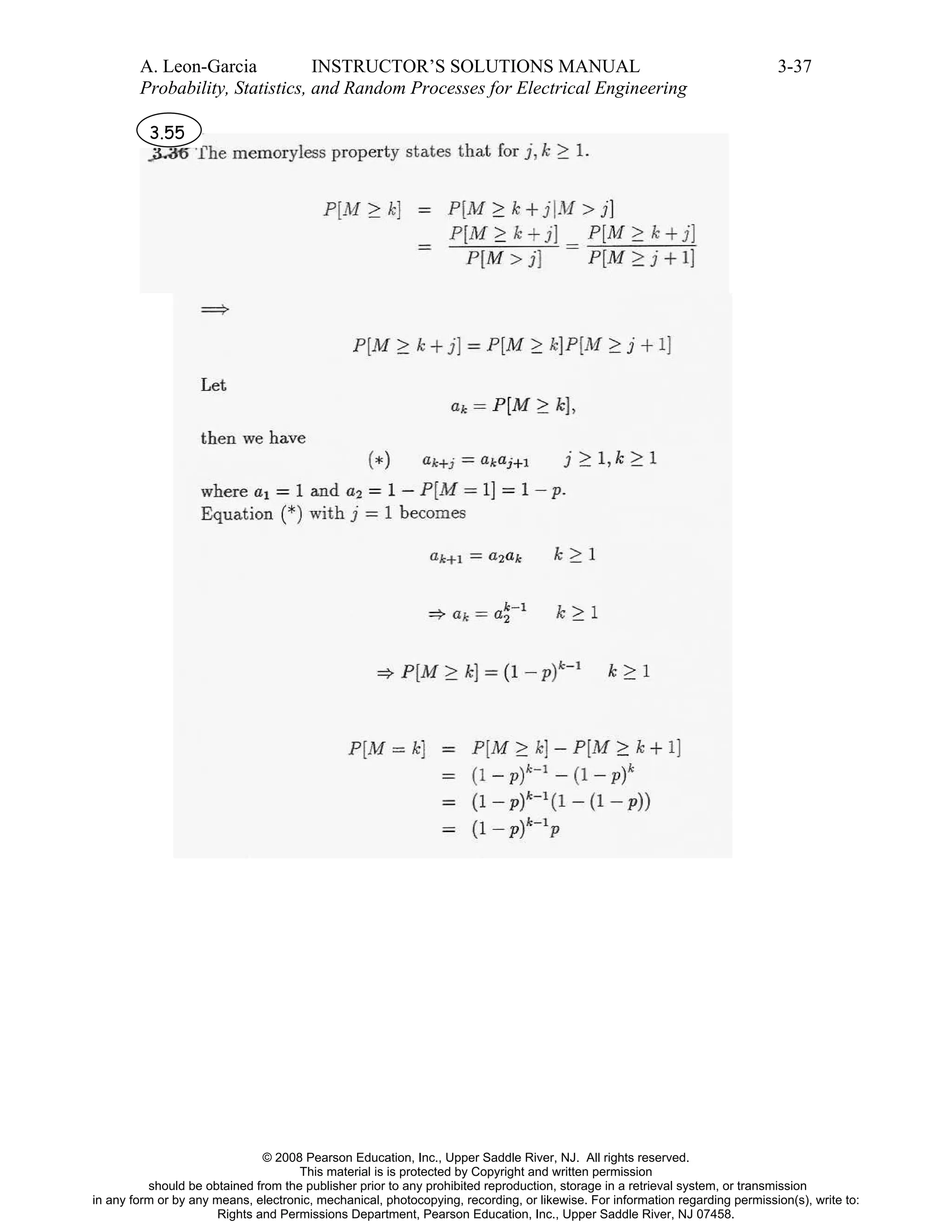 Solutions Manual for Probability Statistics And Random Processes For Electrical Engineering 3rd ...