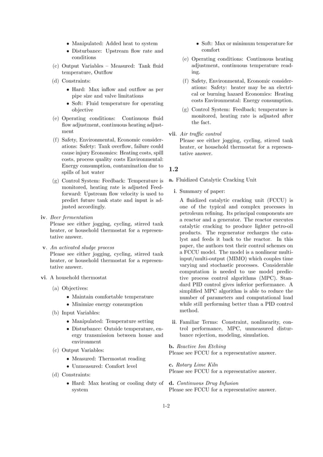 Solutions Manual for Process Control Modeling Design And Simulation 1st Edition by Bequette ...